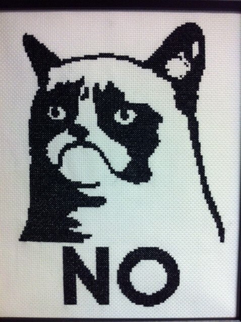 Grumpy Cat Cross-stitch Downloadable PDF Pattern - Etsy