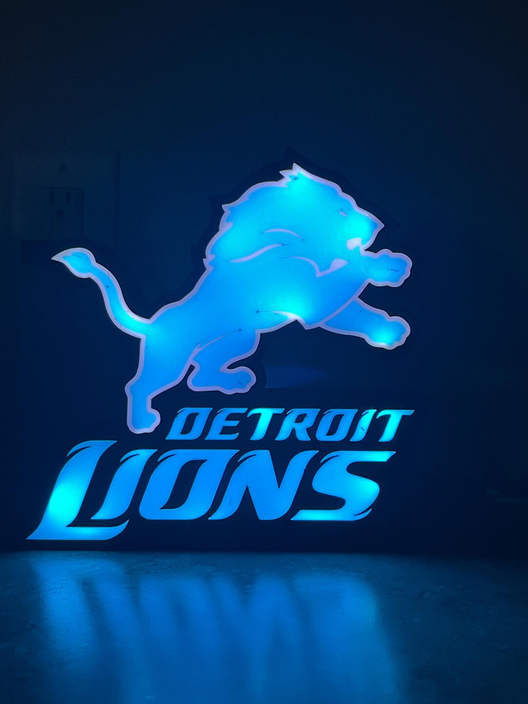 Detroit Lions Light Box - Etsy