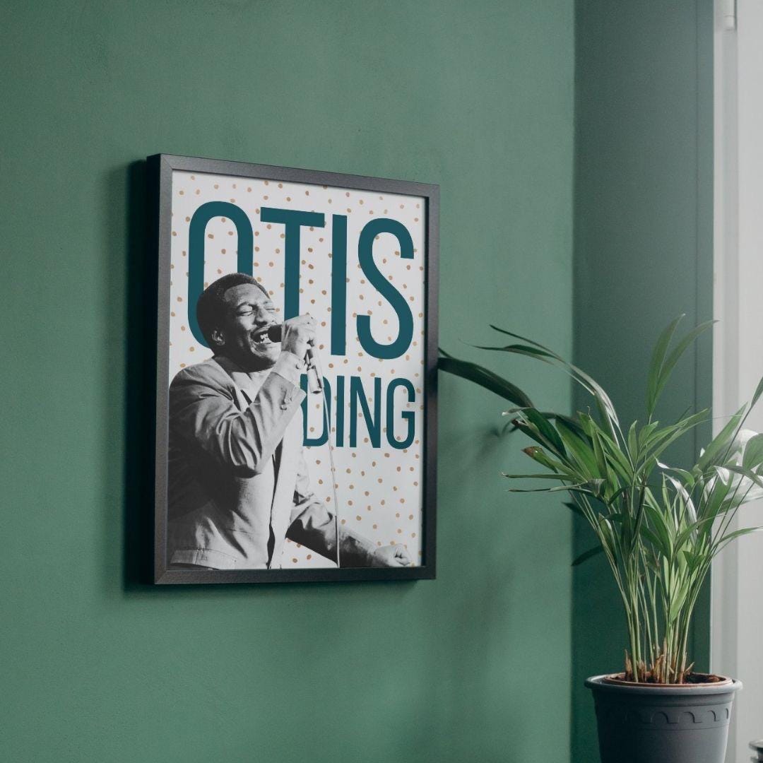 Otis Redding Inspired Minimalist Wall Art | Soul Music | Neutral Home Decor | 1960’s Soul and ...