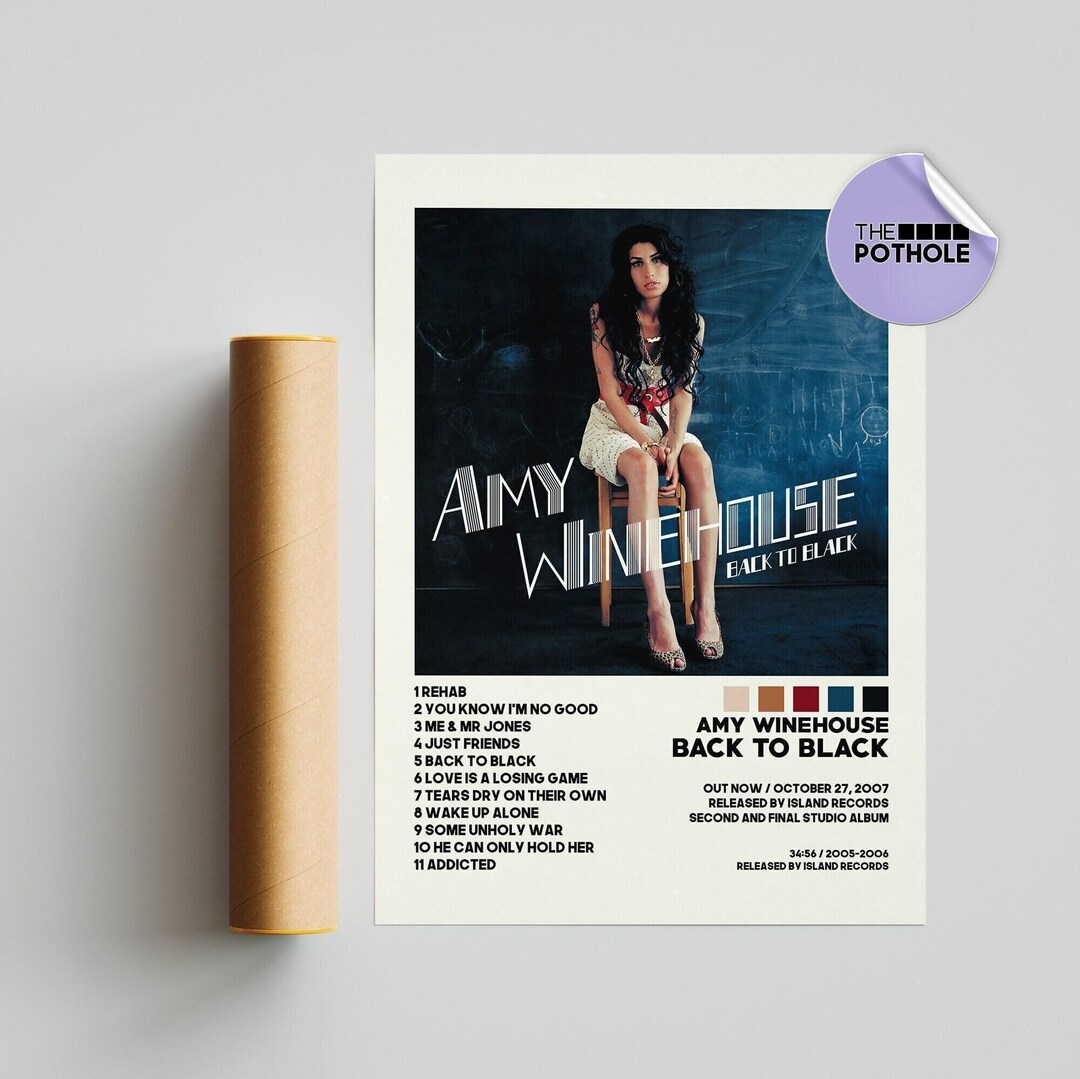 Amy Winehouse Posters / Back to Black Poster / Album Cover Poster ...