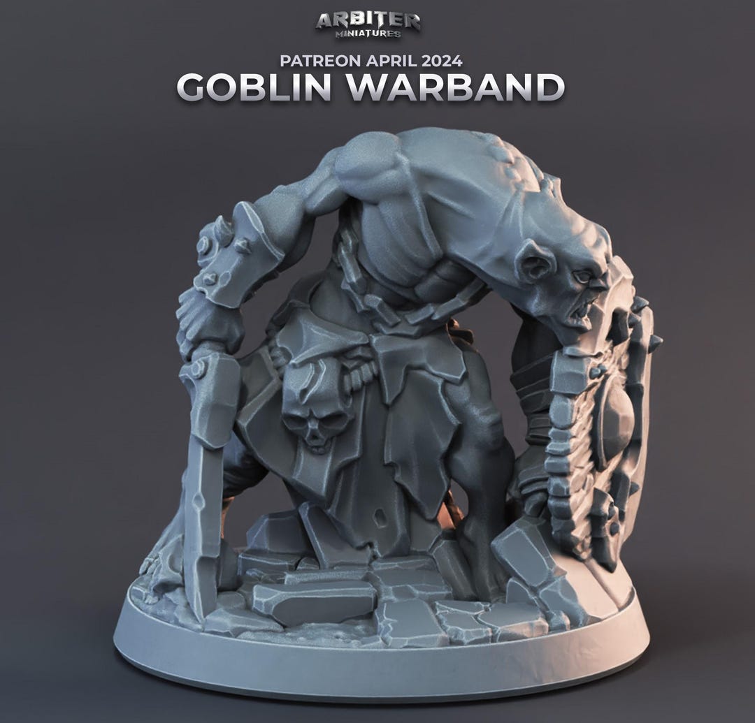 Goblin Warrior Mini, 28/32mm, Dungeons and Dragons, Pathfinder, D&D ...