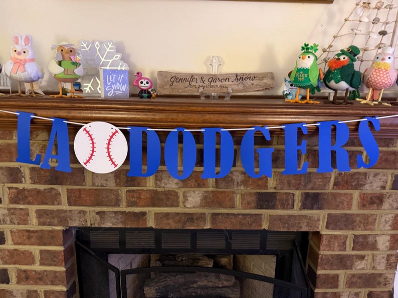 LA Dodgers Baseball Banner - Etsy