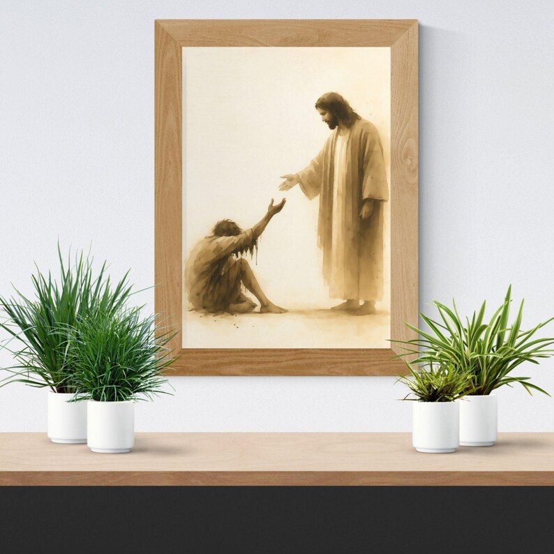 Jesus Art Print Christian Printable | Faith Art Print Jesus Christ ...