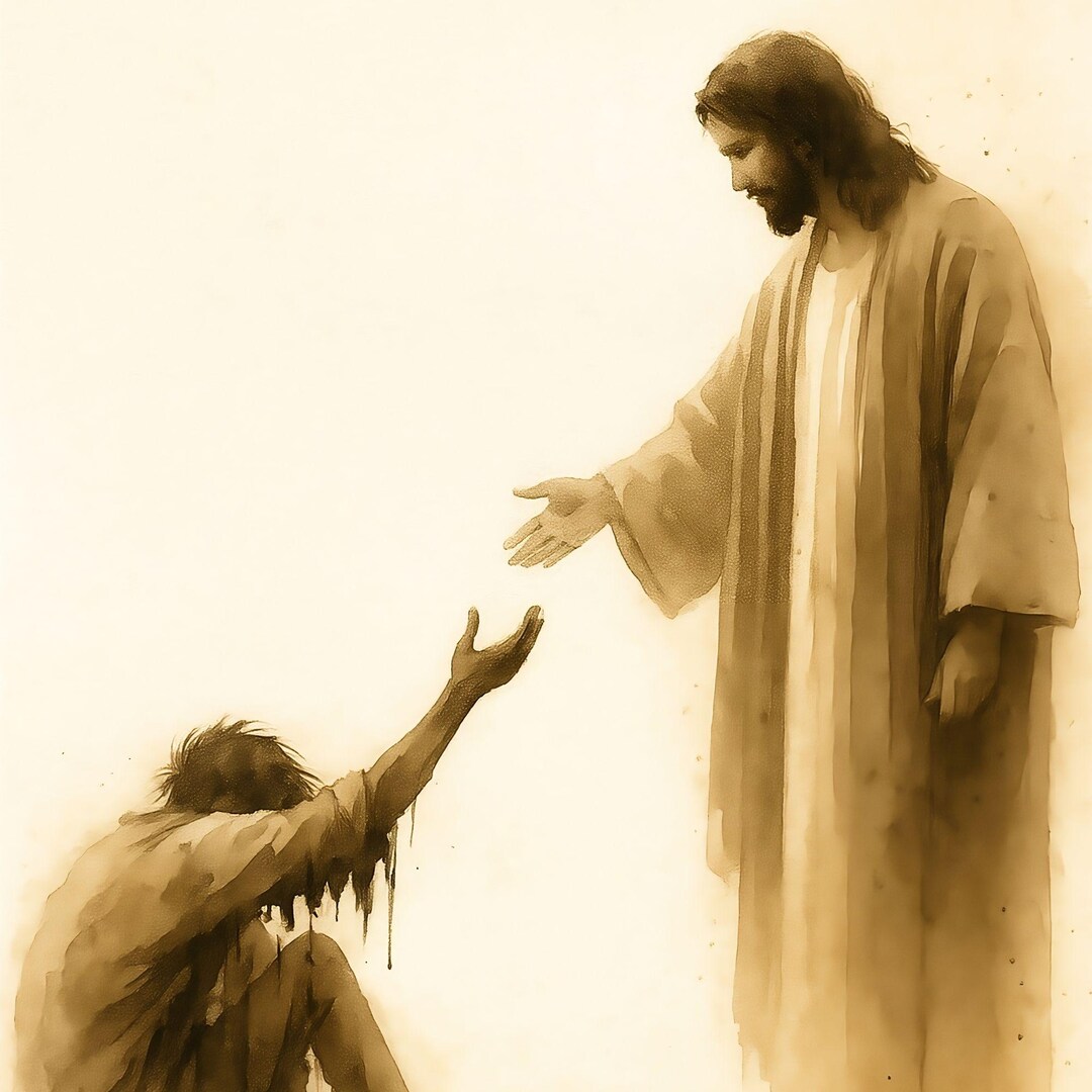 Jesus Art Print Christian Printable | Faith Art Print Jesus Christ ...