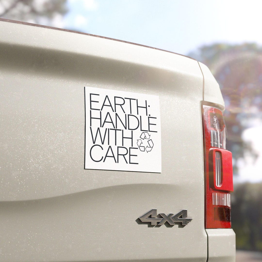 Car Magnet - Earth: Handle With Care, Eco-friendly Environmental ...