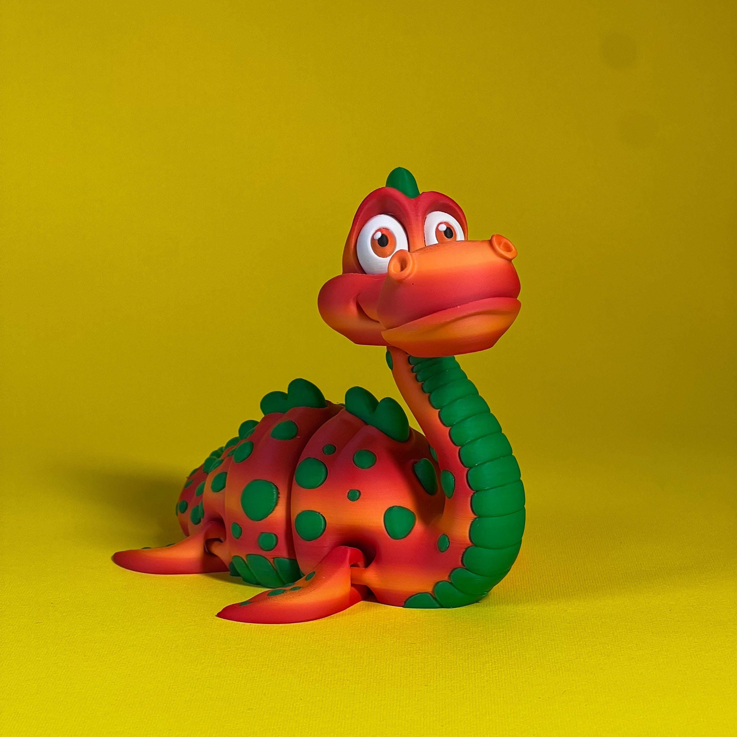 3D Printed Flexi Loch Ness Monster Toy: Poseable Nessie Figurine - Etsy