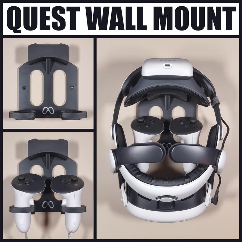Quest 3 Wall Mount BOBOVR for Headset & Controllers – 3D Printed, Space ...