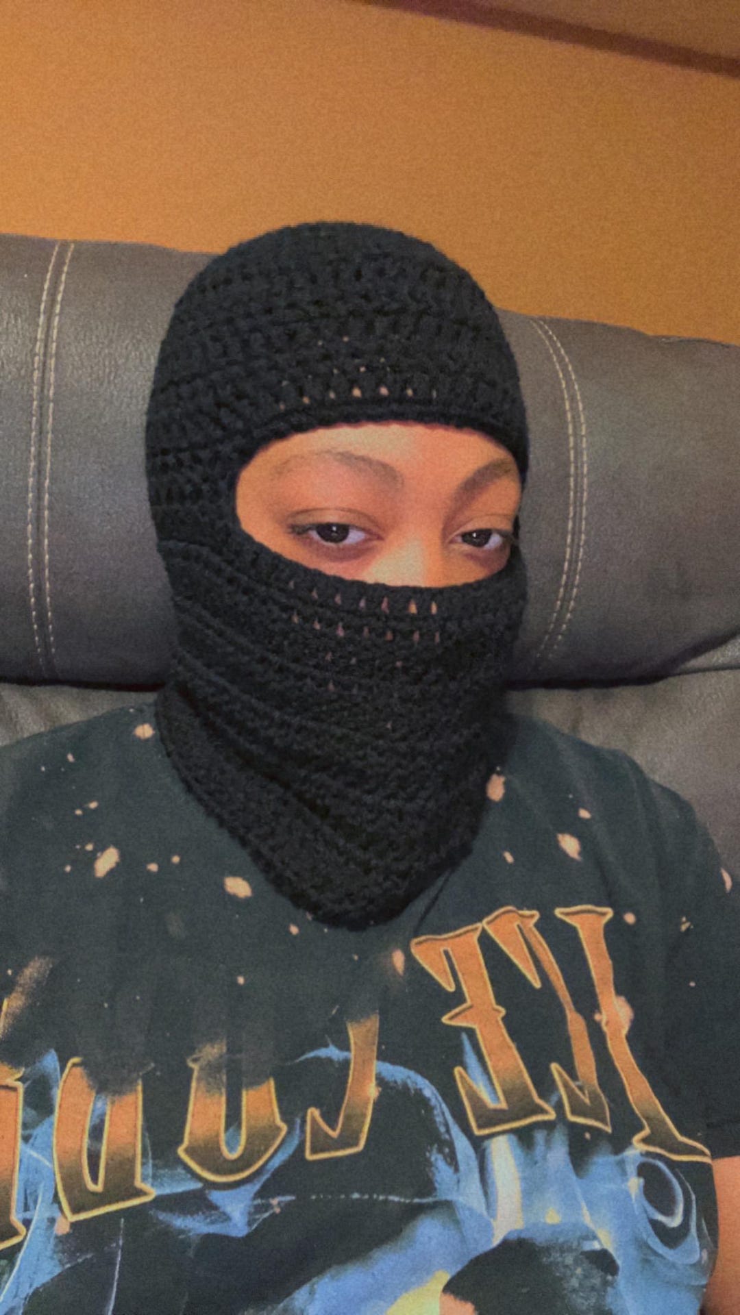Black Crochet Ski Mask - Etsy