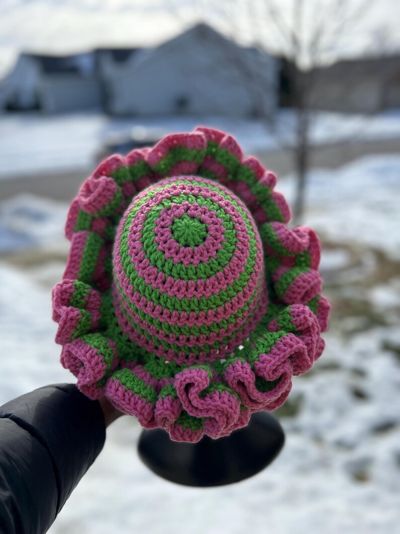 AKA Crochet XL Ruffled Hat - Etsy