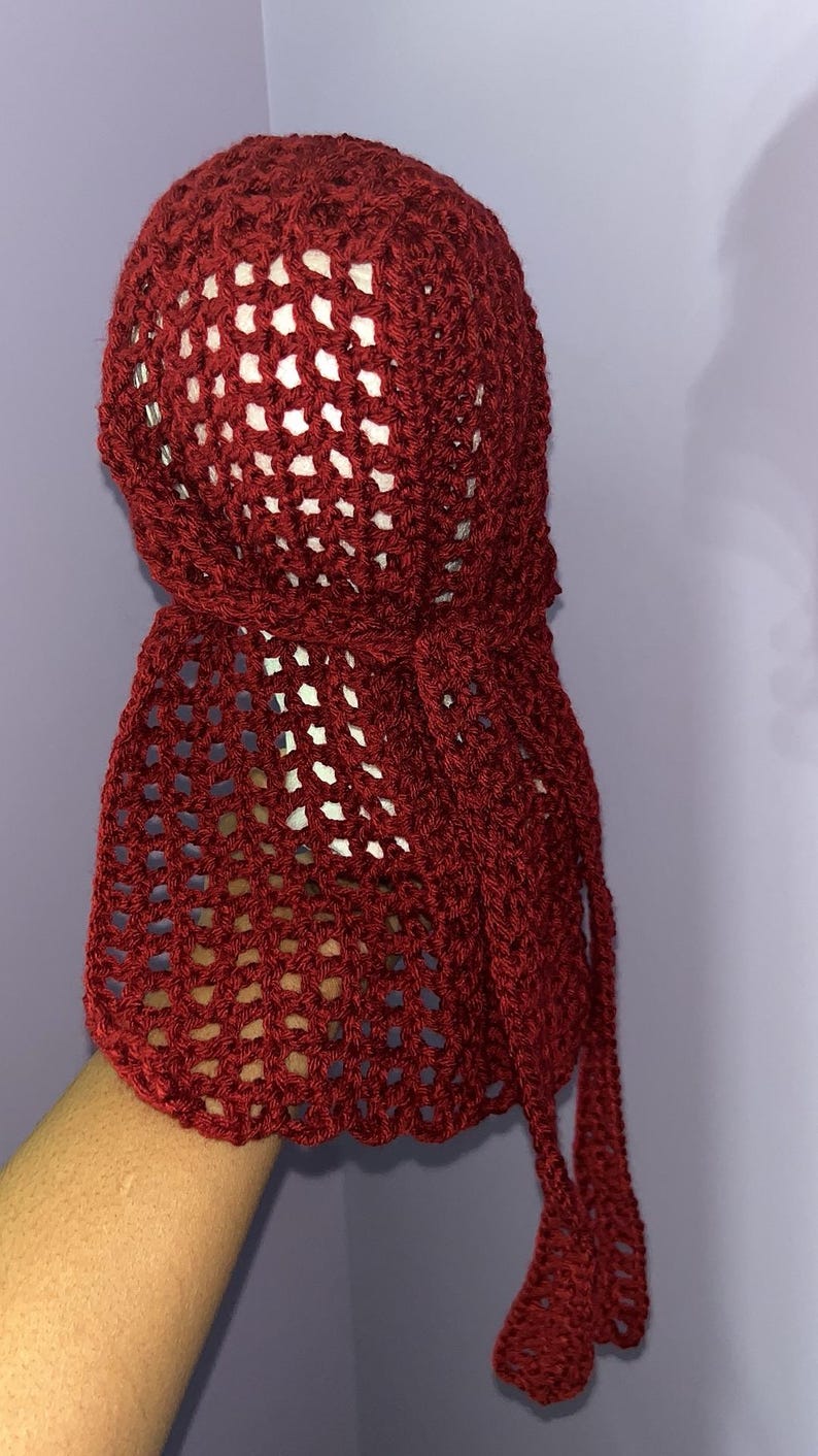 Red Crochet Durag/headwrap - Etsy