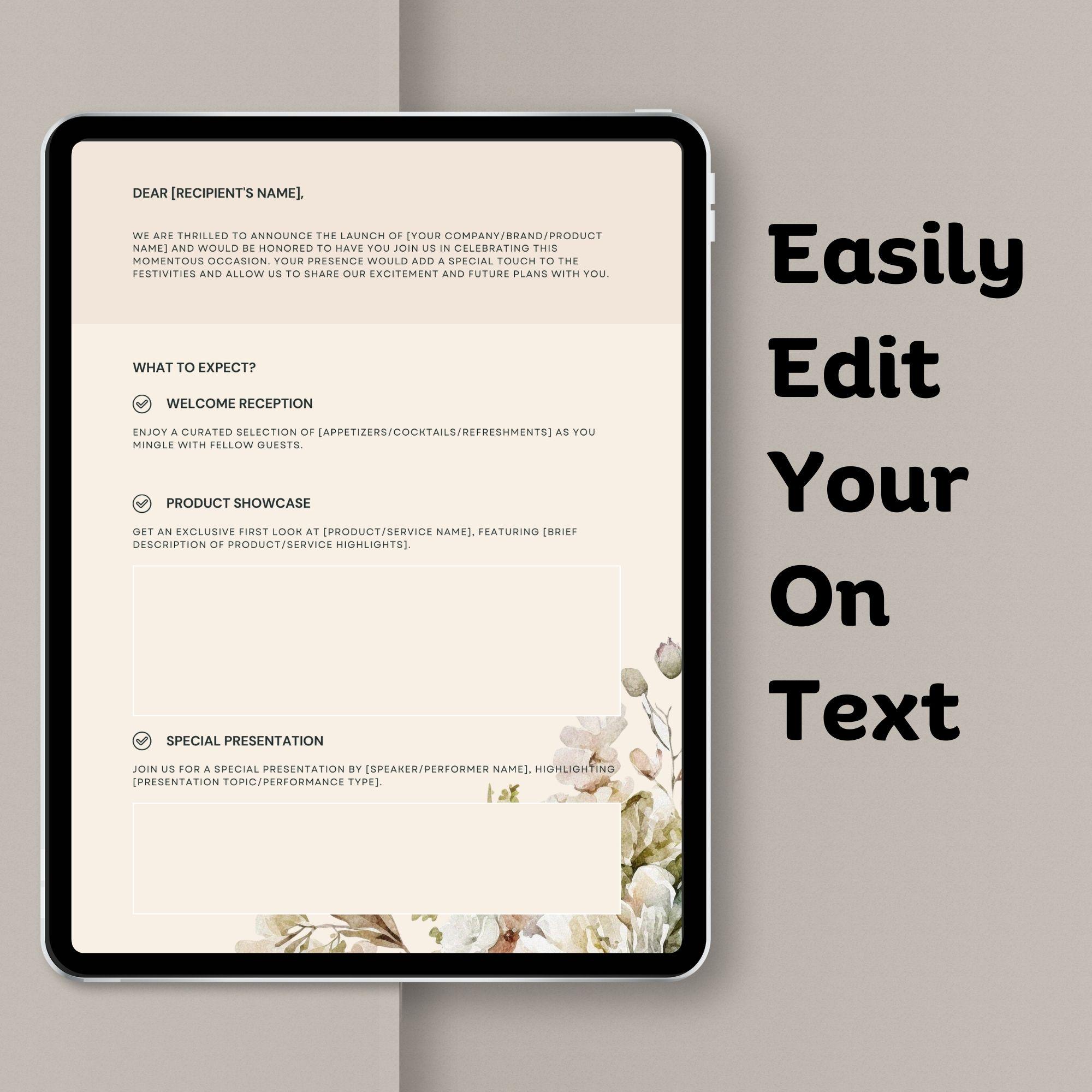 Launch Party Invite, Grand Opening Flyer, Create Your Own Business ...