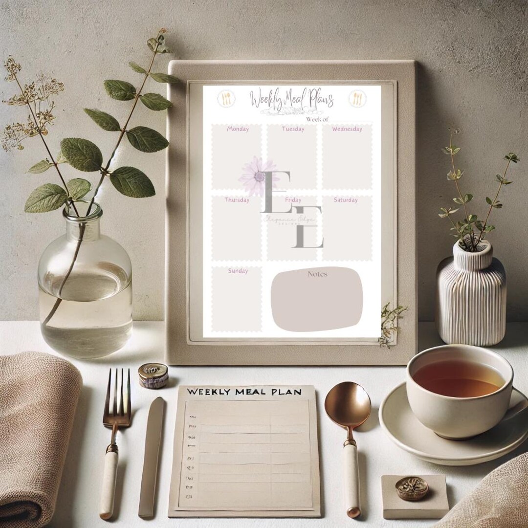 Weekly Meal Plan Template - Easy to Use Layout - Etsy