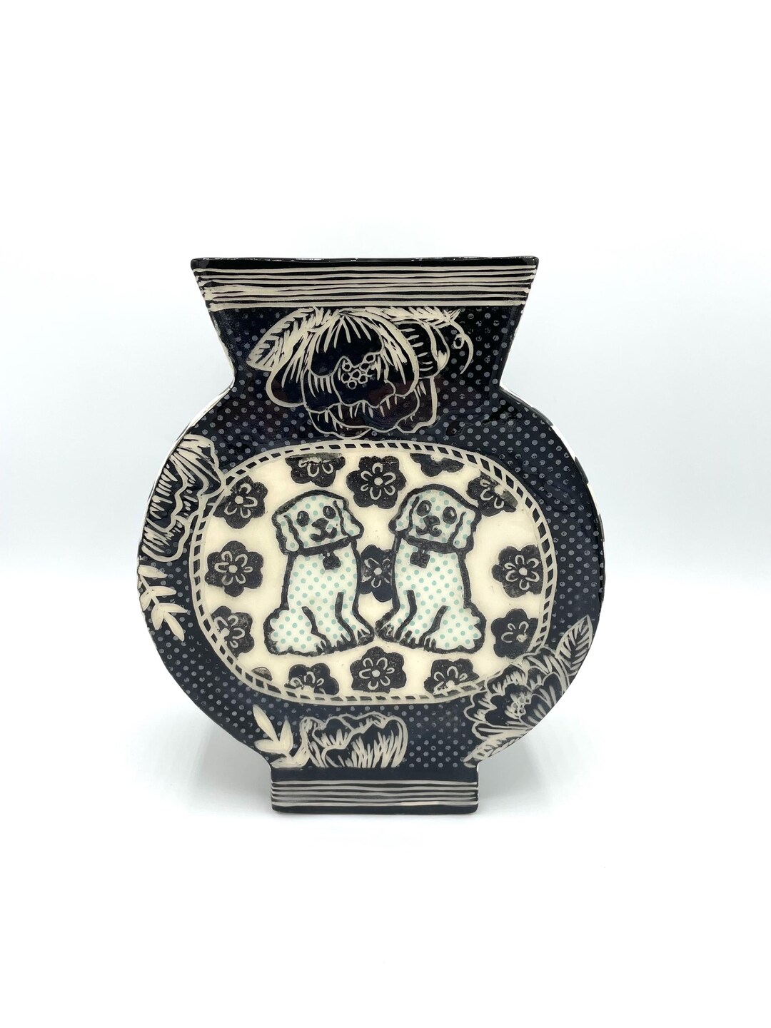 Double Dogs Vase - Etsy