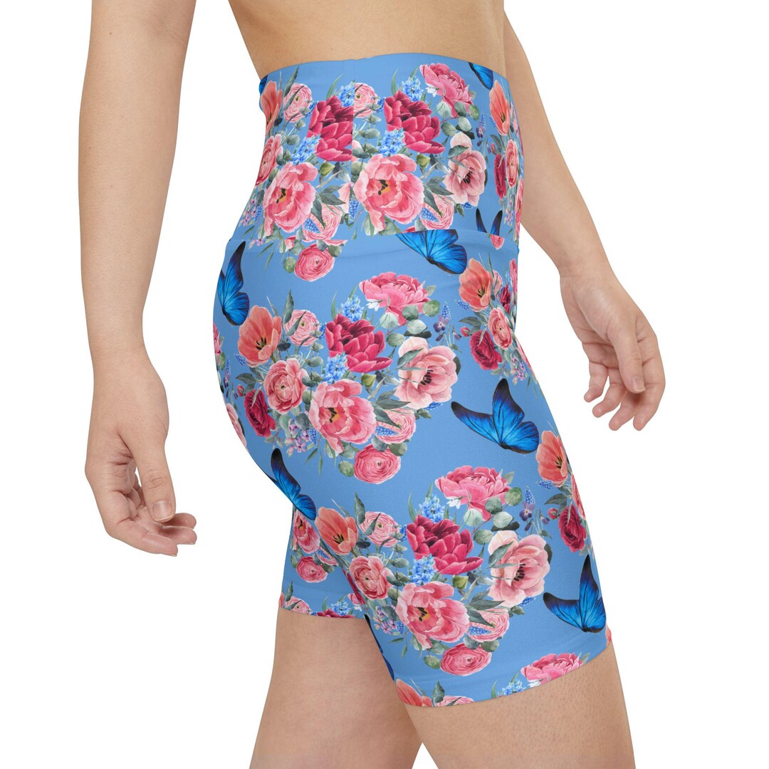 Light Blue Workout Shorts for Women - Etsy