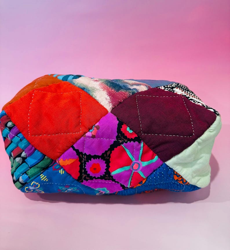 Handmade Colorful Pattern Floral Patchwork Handheld Purse Shoulder Bag ...