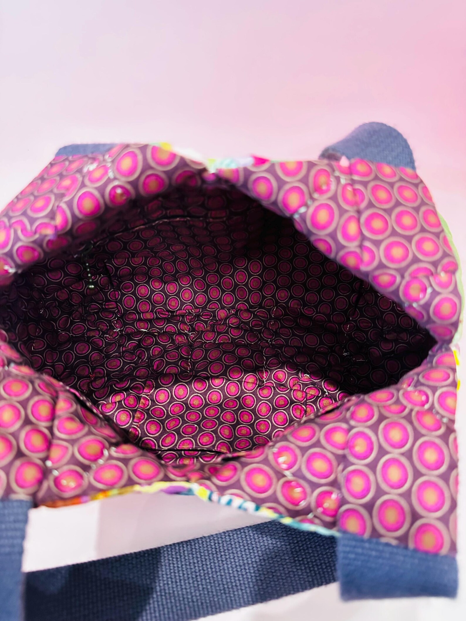 Handmade Colorful Pattern Floral Patchwork Handheld Purse Shoulder Bag ...
