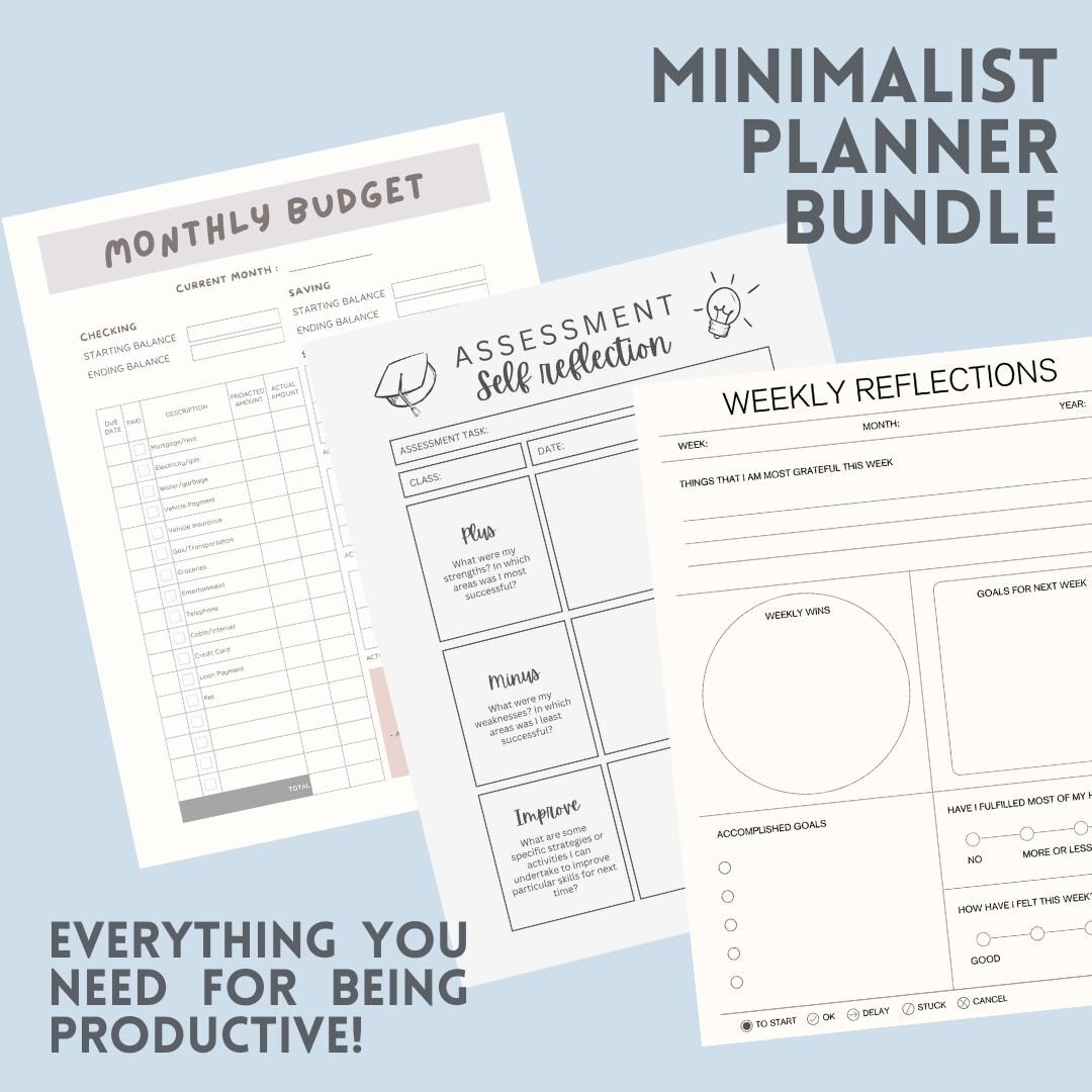 Digital Planner ADHD Set for Adults,printable Planner Printable Prints ...