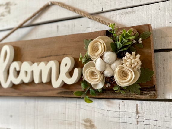 Felt Flowers Sign Felt Flower Mini Hoop Wreath Ameroonie Designs