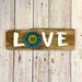Wood LOVE Sign With Fabric Flower - Etsy