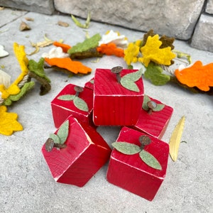 Small Decorative Wooden Apples set of 6 - Etsy