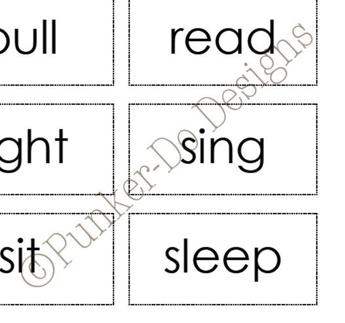 Second Grade Sight Word Dolch Flash Cards - Printable PDF - by Punker ...