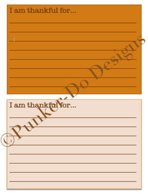 I Am Thankful For... Printable and Editable Thanksgiving | Etsy