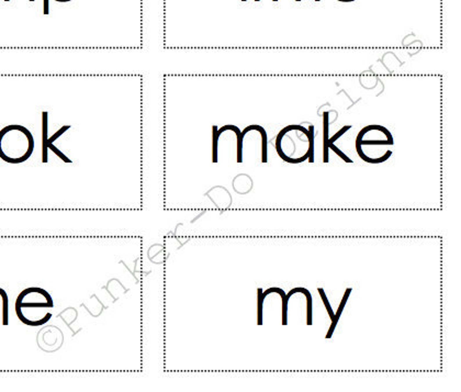 Pre-primer Preschool Sight Word Dolch Flash Cards - Instant Download ...