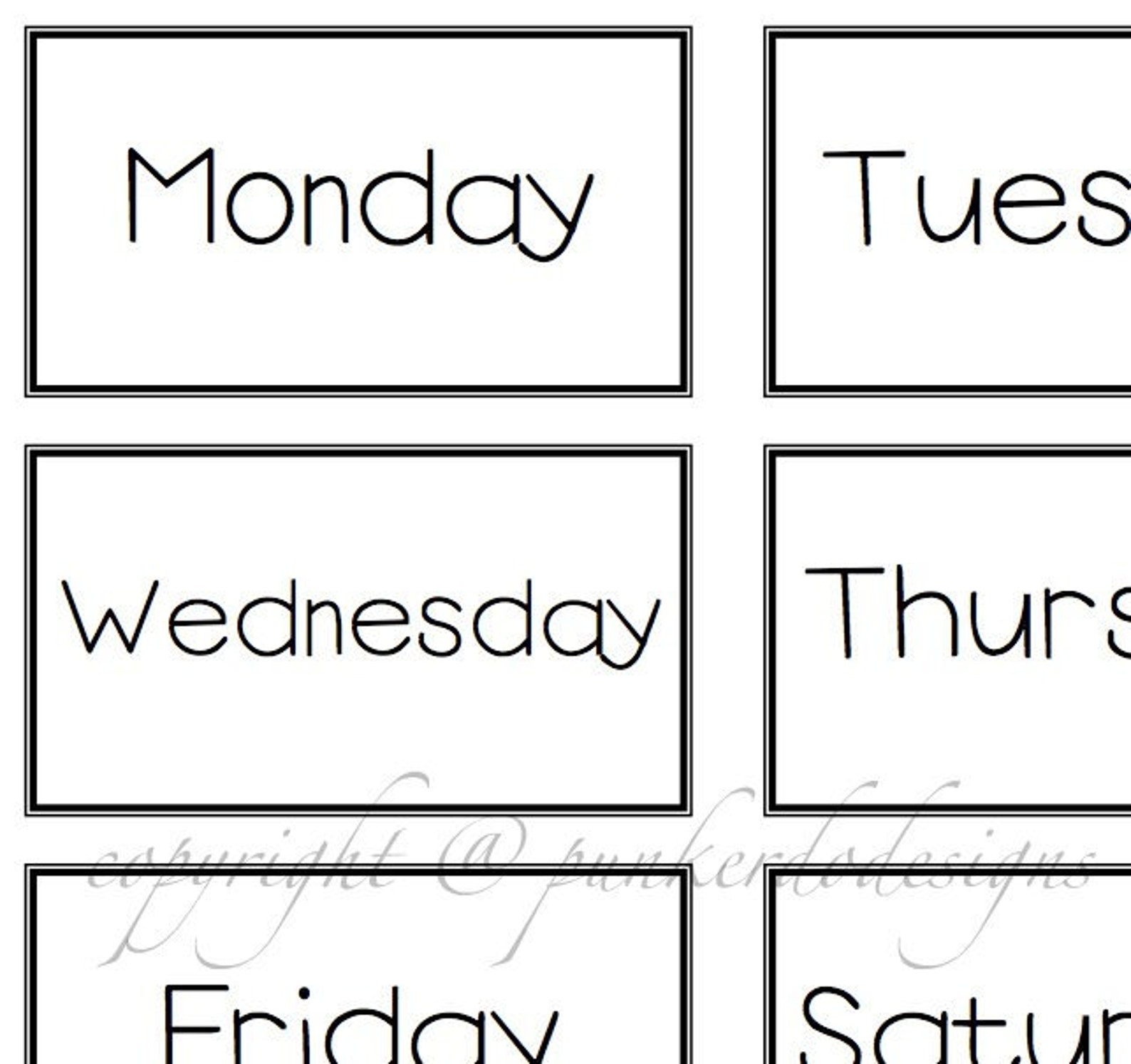 Learning FUN Days of the Week Flash Cards and PDF Instant - Etsy Singapore