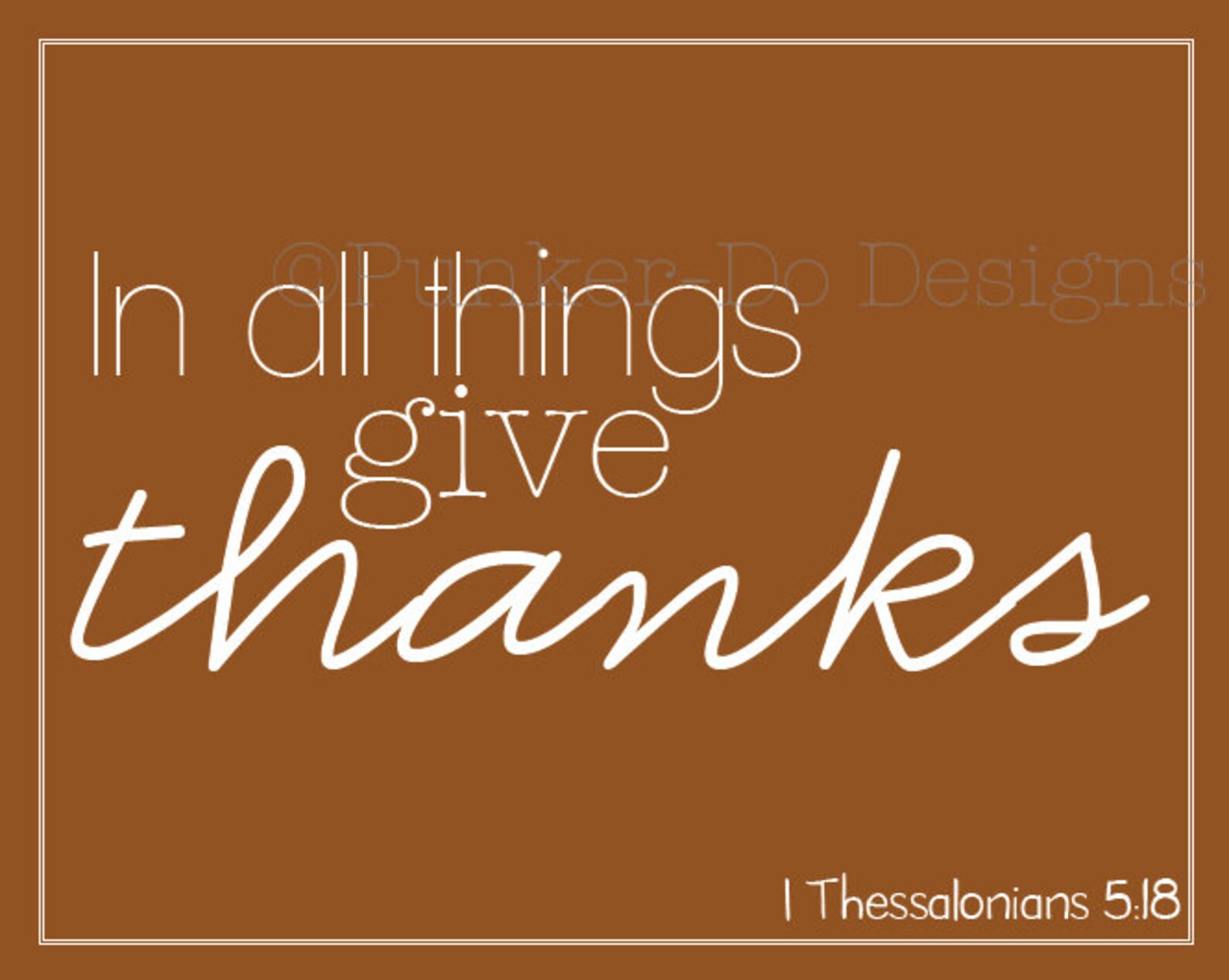 In All Things, Give Thanks Wall Art - Holiday Printable Sign ...