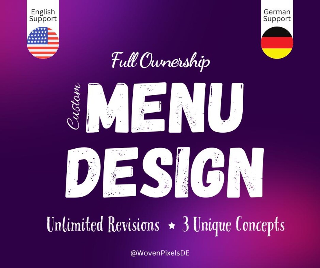 Professional Menu Design | Individual & Creative | Unlimited Revisions ...