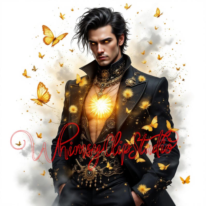 Steampunk Mafia Boss Man Clipart | Set of 15 Jpgs | Watercolor ...