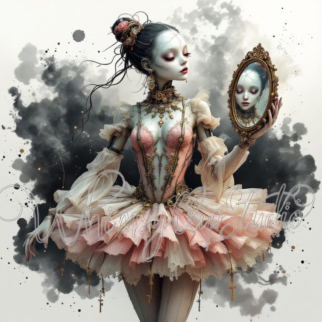 Ghost Ballerina Steampunk Clipart | Gothic Doll, Horror Fantasy ...