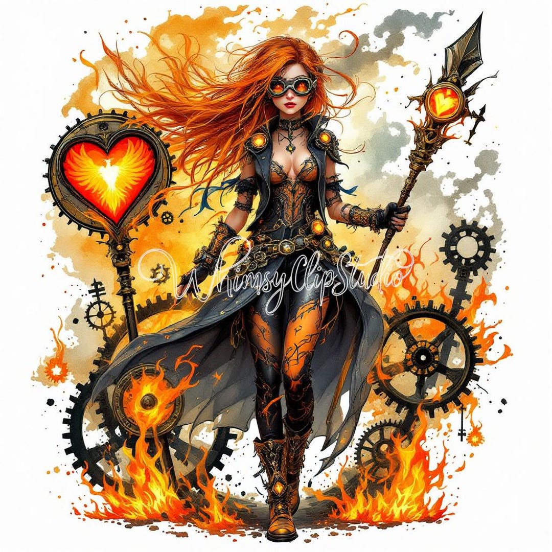 Infernal Justice Steampunk Background Printable Digital Papers for ...