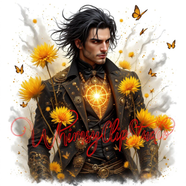 Steampunk Mafia Boss Man Clipart | Set of 15 Jpgs | Watercolor ...