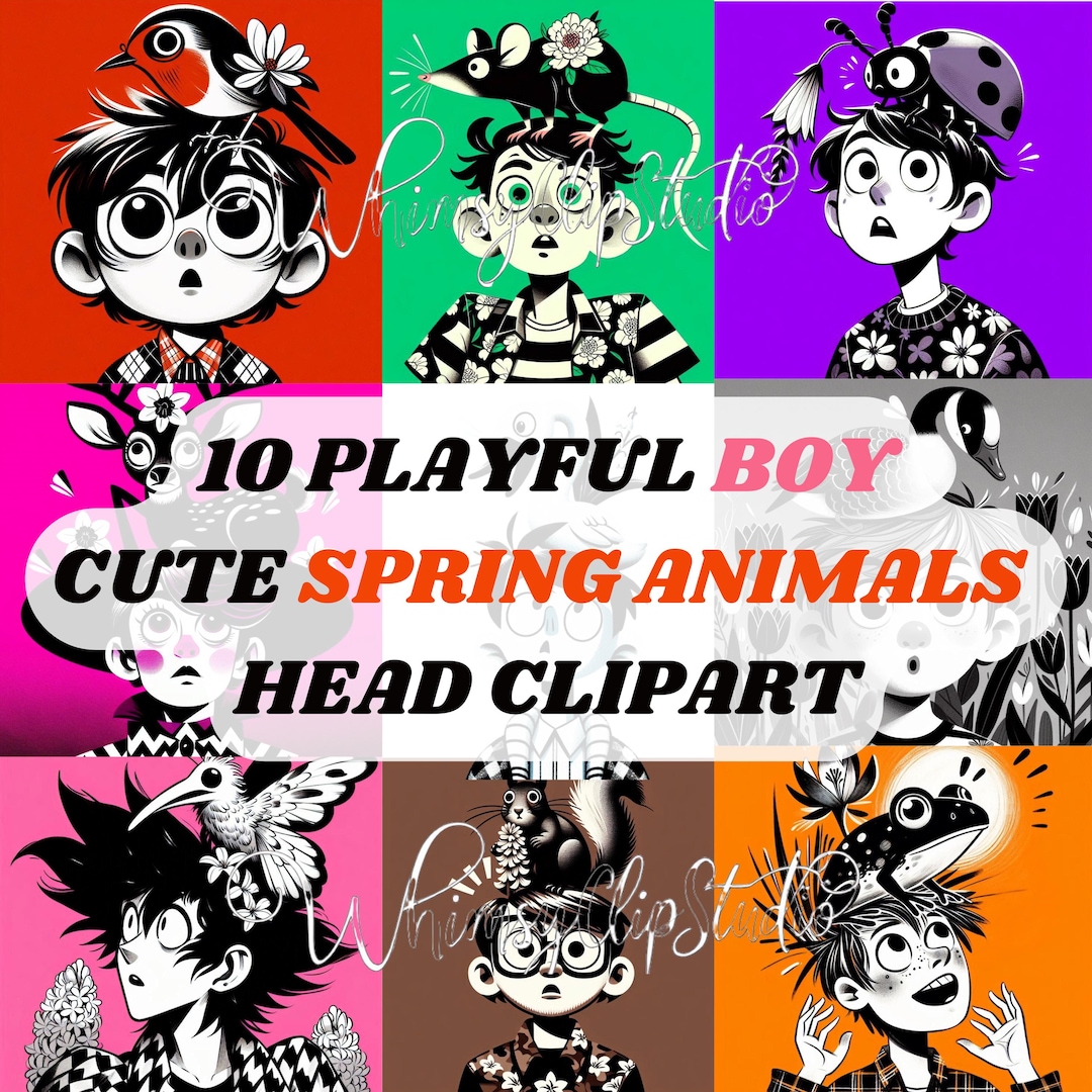 10 Spring Animals Clipart High Quality JPG Watercolor Cute Spring ...