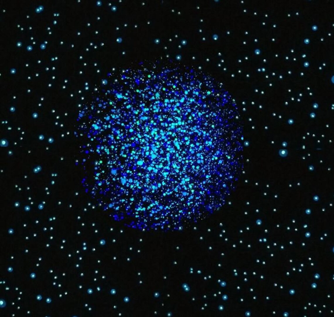 Glow in the Dark Star Cluster Decal | 3D Space Ceiling Mural (15 ...
