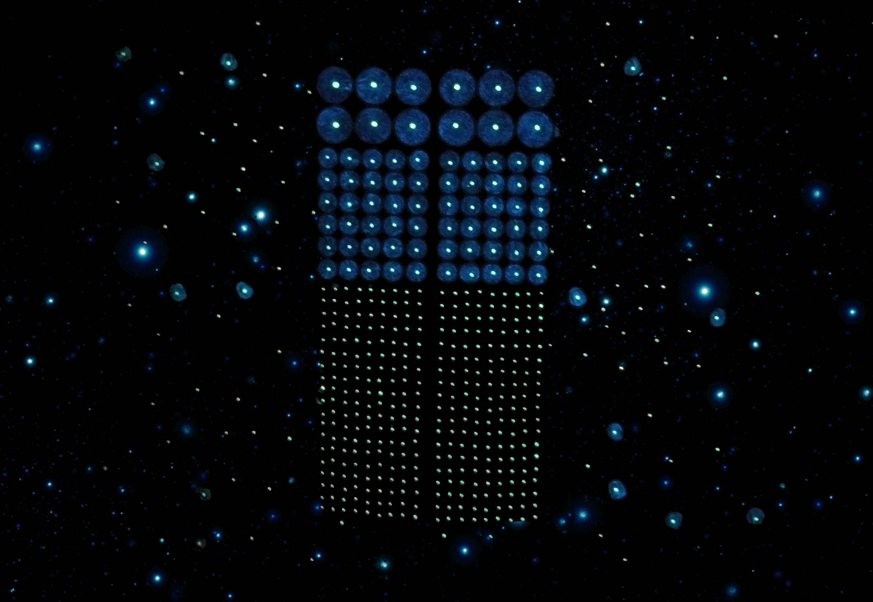 Glow in the Dark Star Cluster Decal | 3D Space Ceiling Mural (15 ...