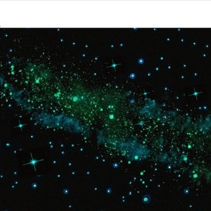 Glow in the Dark Outer Space Ceiling Mural -beautiful Milky Way, Space ...