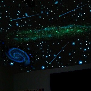 Glow in the Dark Outer Space Ceiling Mural -beautiful Milky Way, Space ...