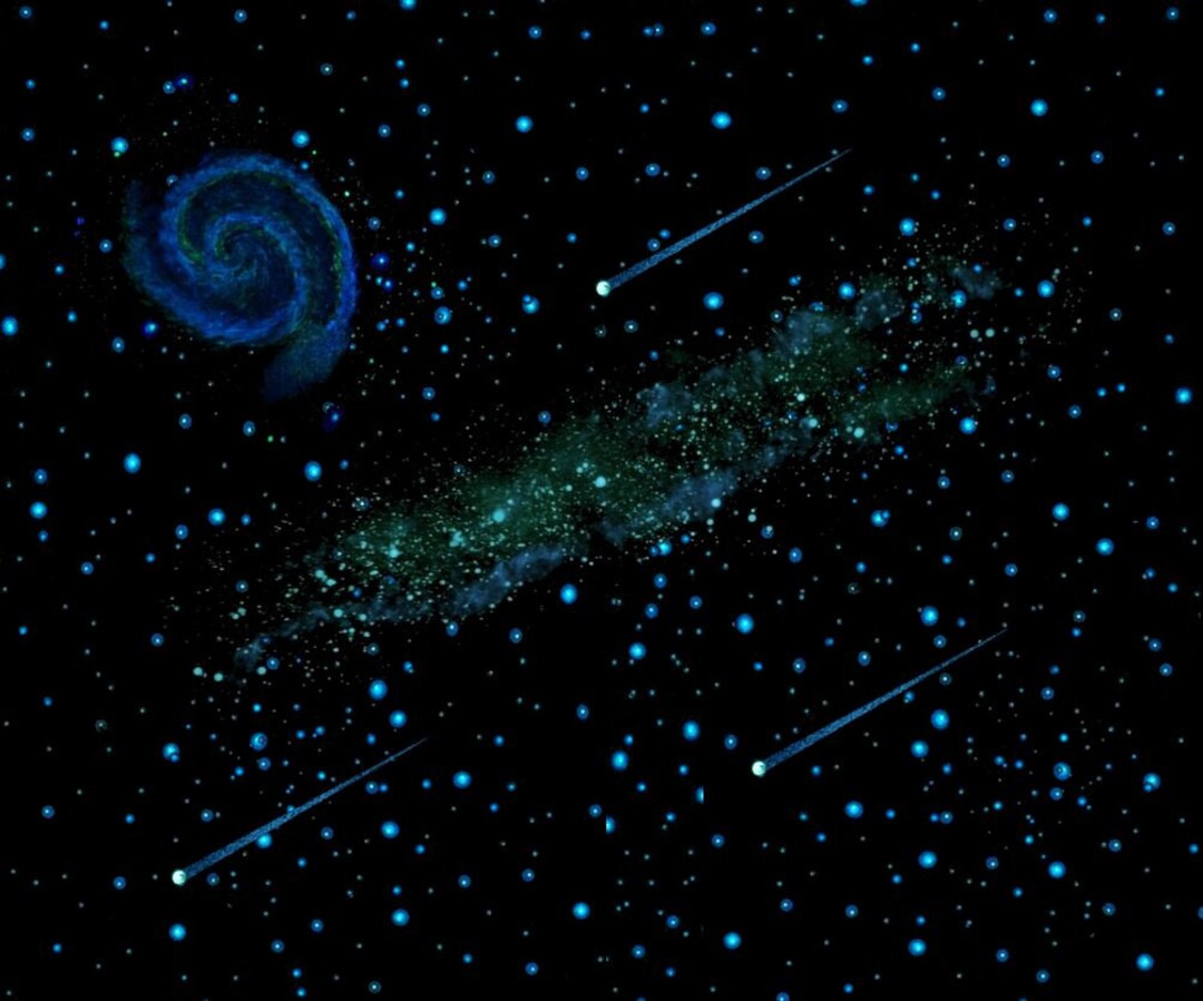 Glow in the Dark Outer Space Ceiling Mural -beautiful Milky Way, Space ...