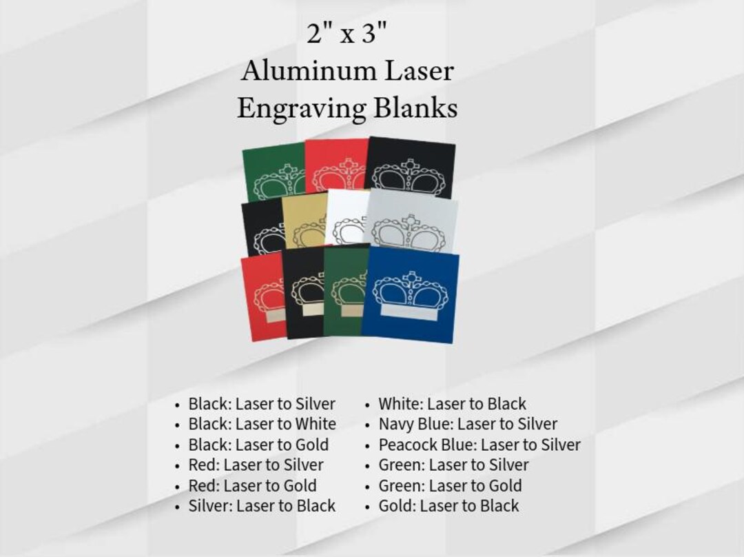 2x3 Inch Aluminum Laser Engraving Blanks Set of 5 | Custom Signs ...