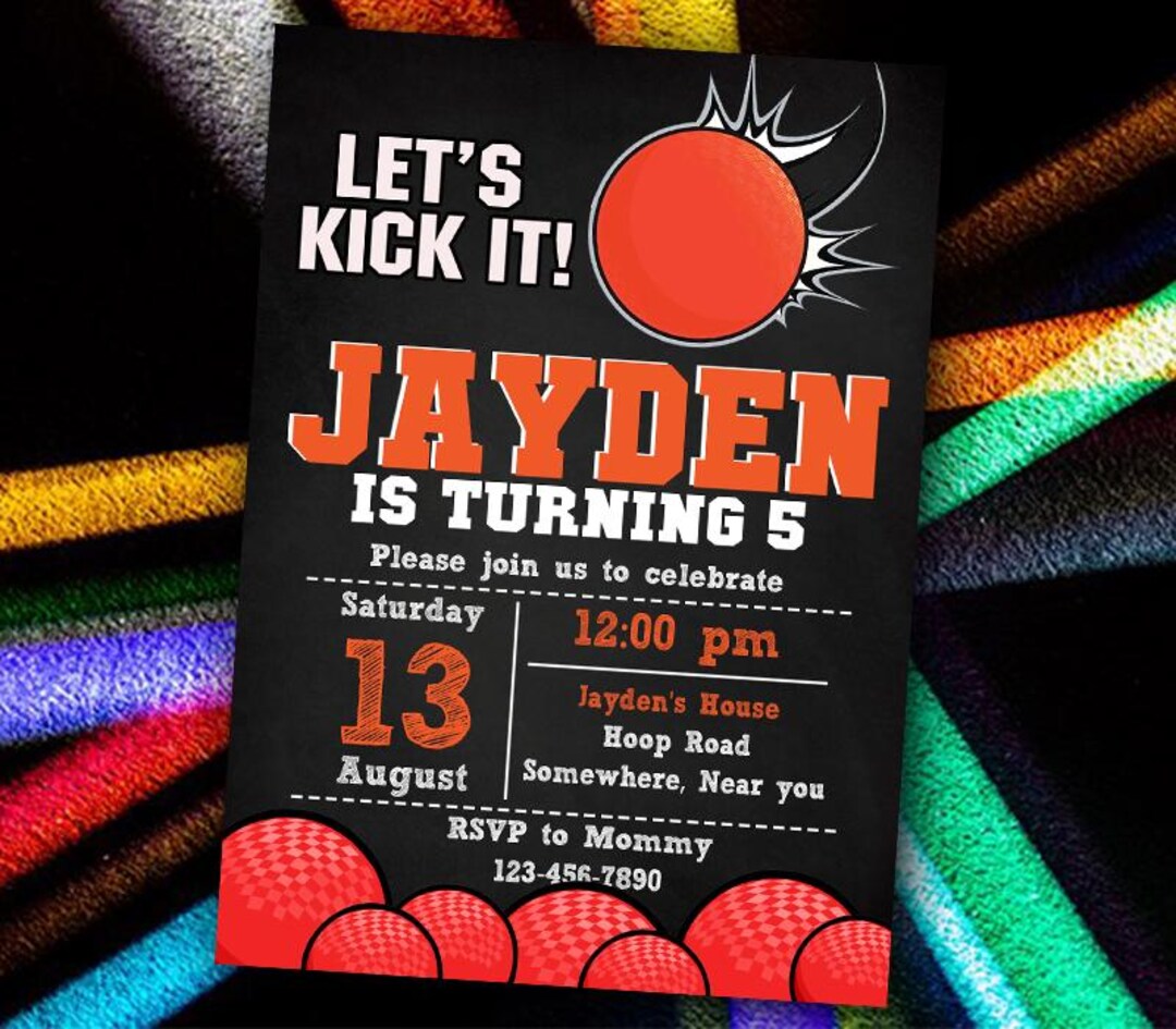 Dodgeball Birthday Invitation – Printable Party File - Etsy