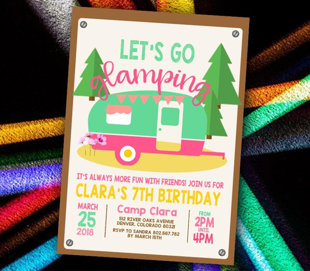 Camping Invitation Printable File - Camping Invitation - Camping ...