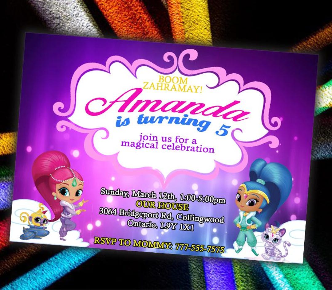 Genie Birthday Invitation: Personalized Printable File (JPEG) - Etsy Canada
