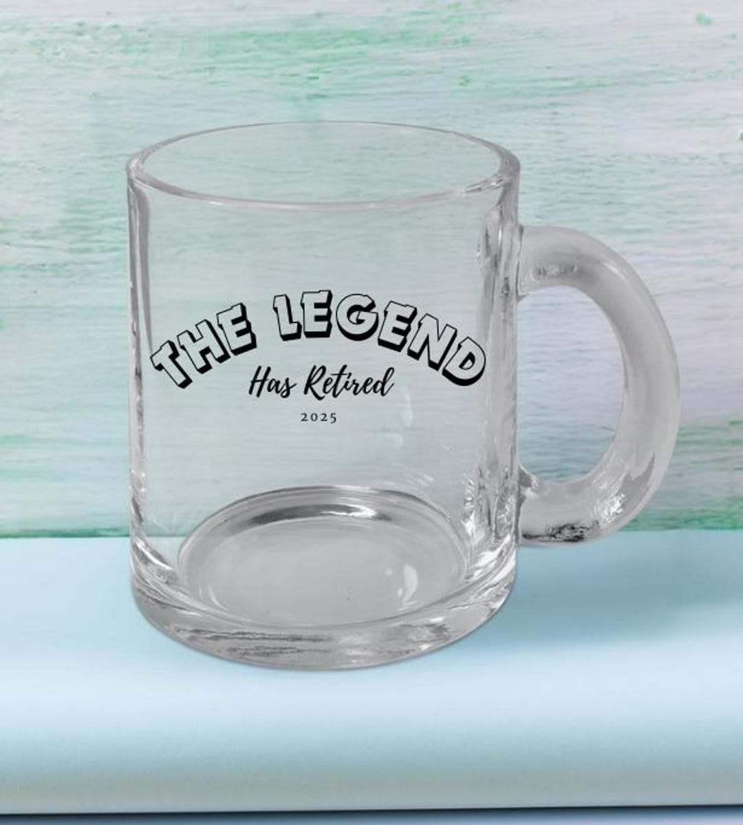 Glass Retirement Mug, Clear Glass Cup for Retirees, Gift for Dad, Gift ...