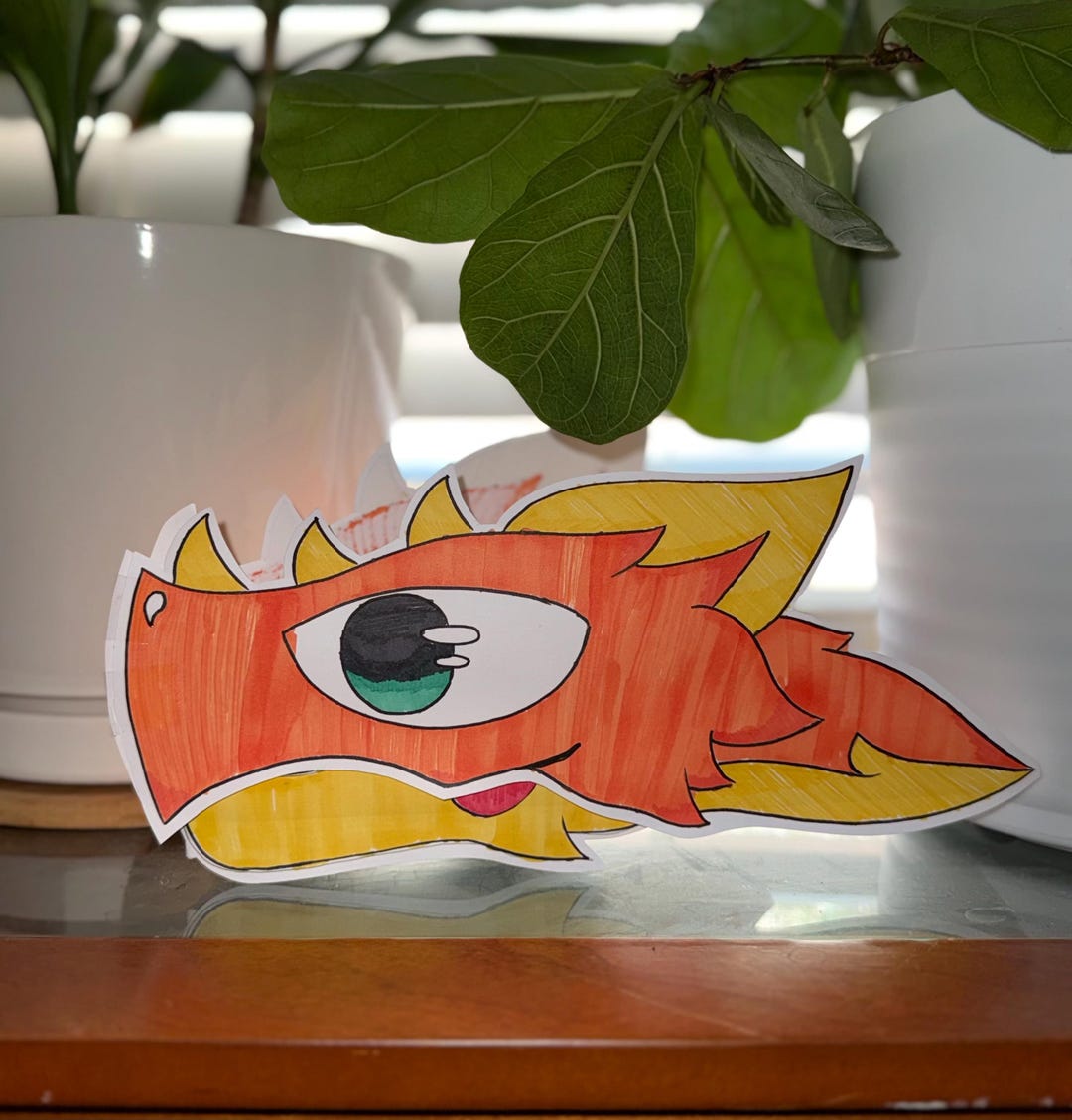 Premade Paper Dragon Puppet - Etsy