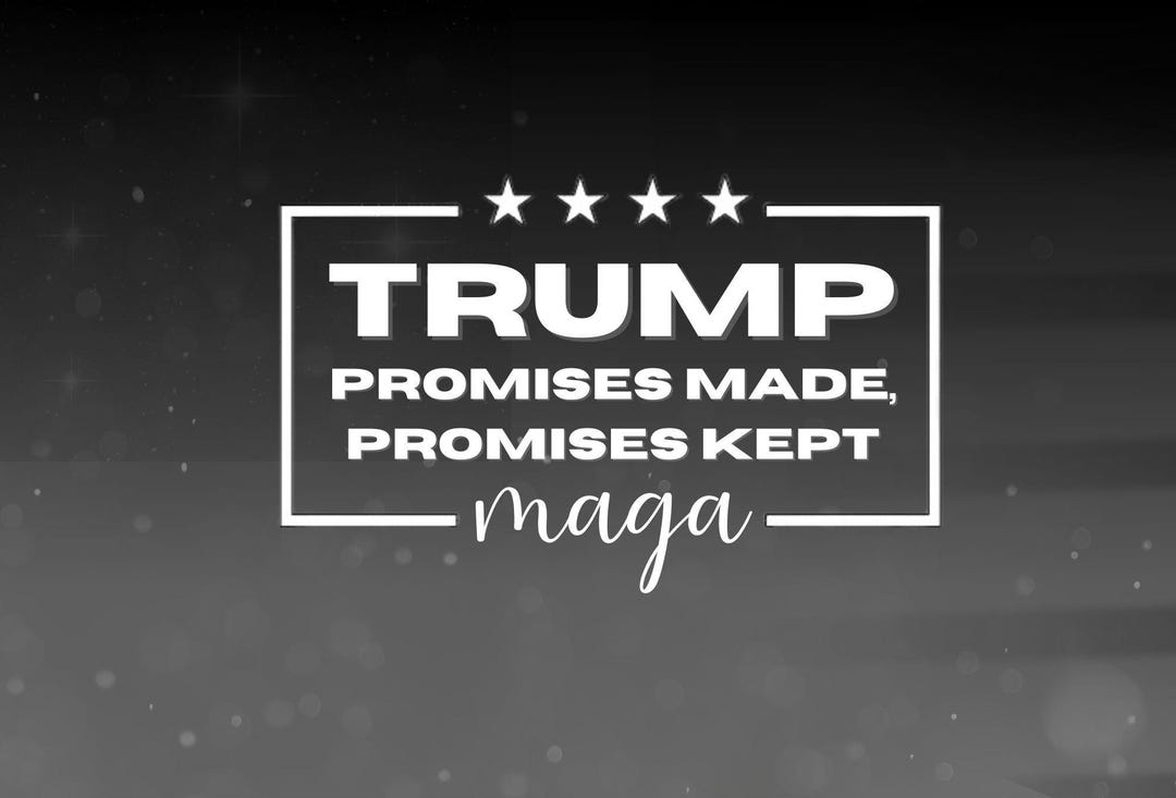 Promises Made, Promises Kept Sticker – Pro-trump, MAGA, Conservative ...