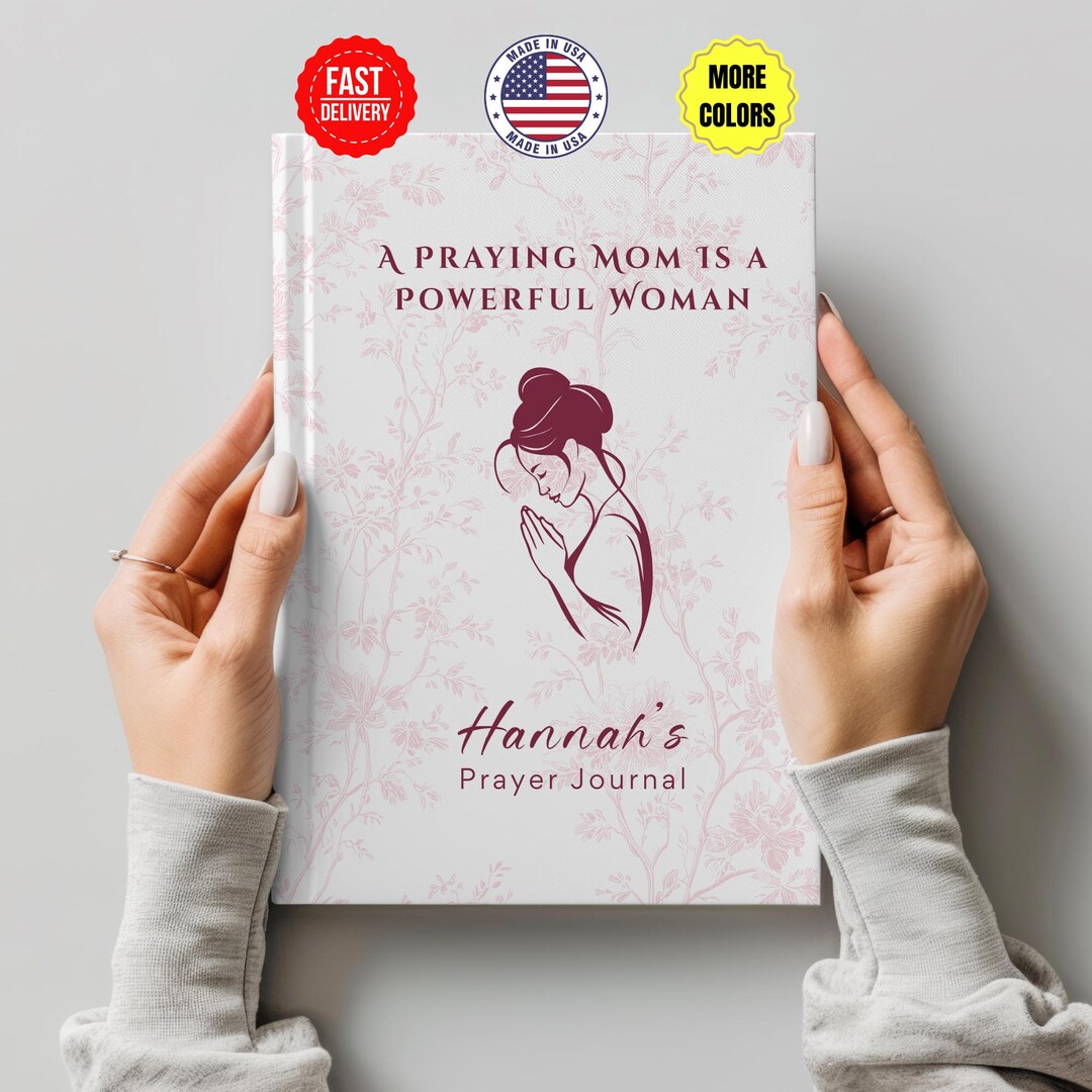 Personalized Praying Mom Prayer Journal With a Verse on the Back Cover ...