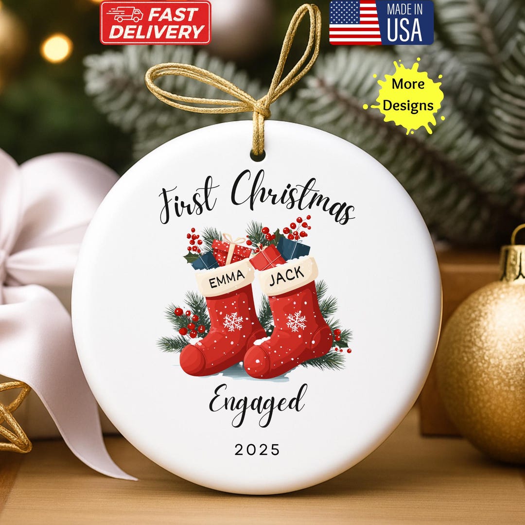 Personalized First Christmas Together Ornament, the Year We Got Engaged ...