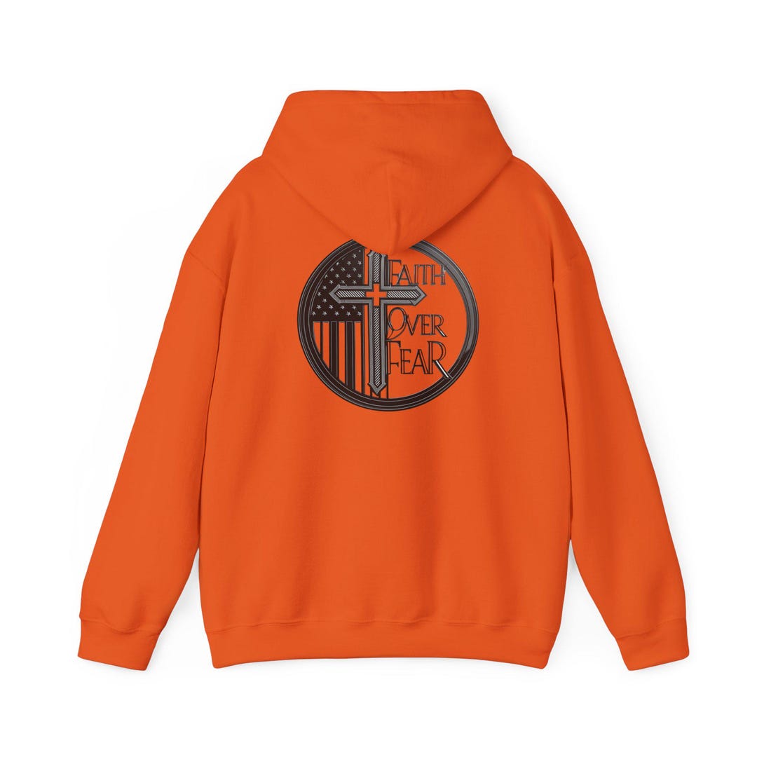 Faith Over Fear American Flag Hoodie, Patriotic Sweatshirt, Religious ...